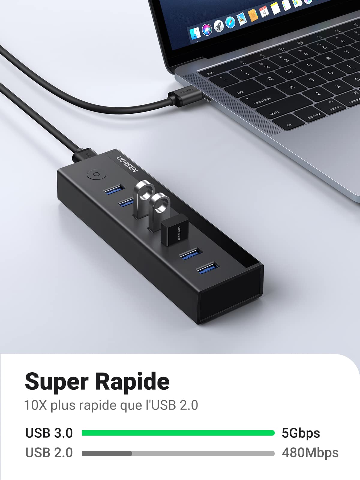 UGREEN Data Hub USB 3.0 7 Ports Hub Multi USB 5Gbps - UGREEN FR