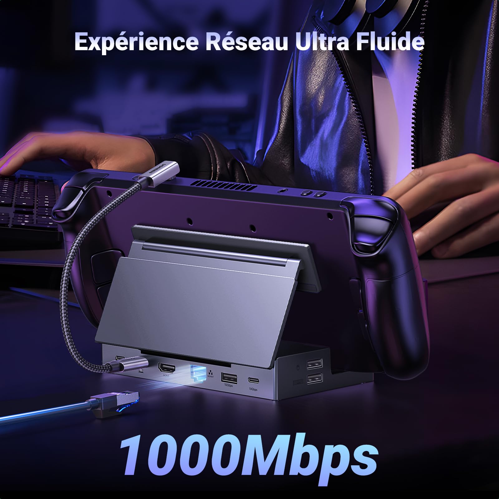 UGREEN Docking Station 9 en 1 Stem Dock USB C ( HDMI 4K60Hz 10Gbps PD ...