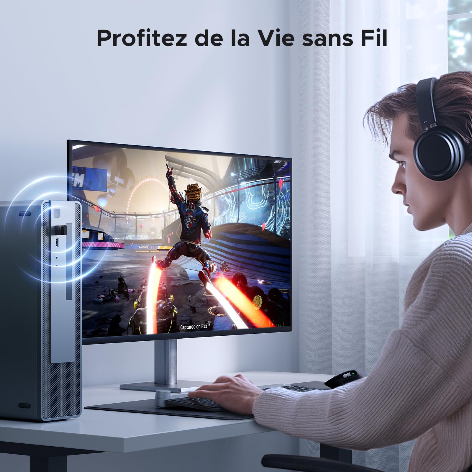 UGREEN Dongle Bluetooth 5.4 Clé Bluetooth USB pour PC Adaptateur USB Bluetooth Faible Latence ...